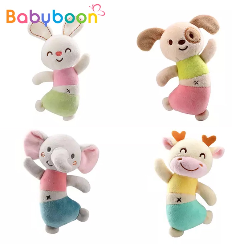 Tololo Baby Soft Hand Rattle Dancing Doll Animal with Squeaker | Shopee ...