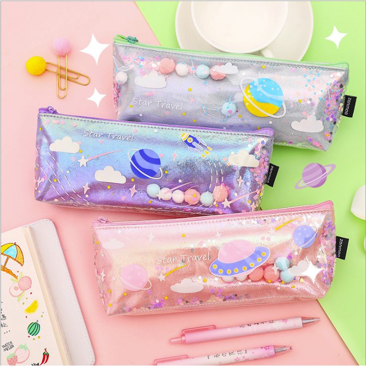 Creative Pencil Case Cute cartoon planet Pencil Box Cartoon Stationery ...