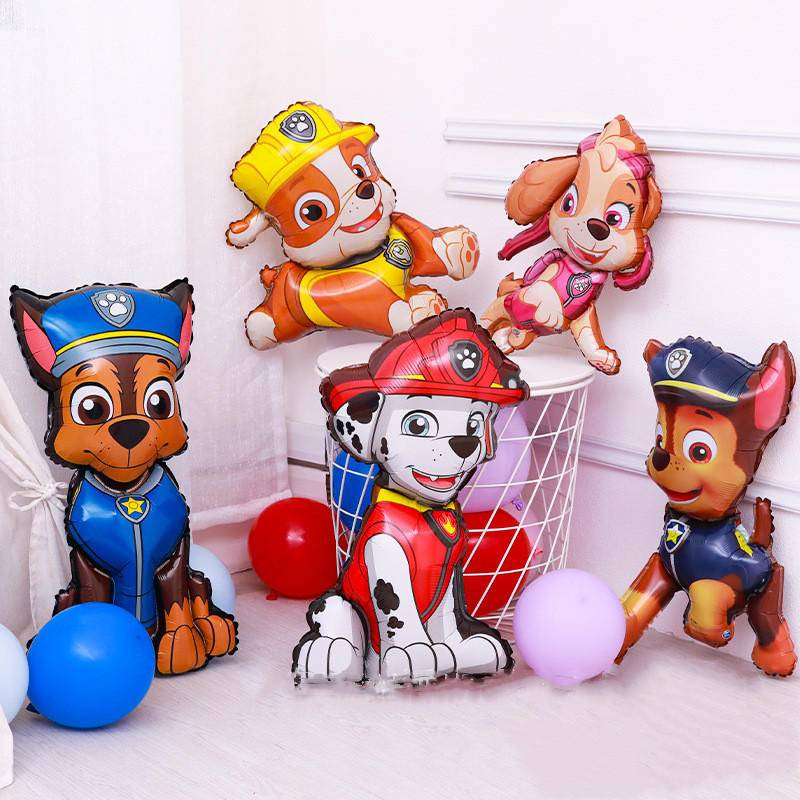 1-pcs 28inch Paw patrol foil balloons shaped birthday party balloons for kids boys and girls dog ...