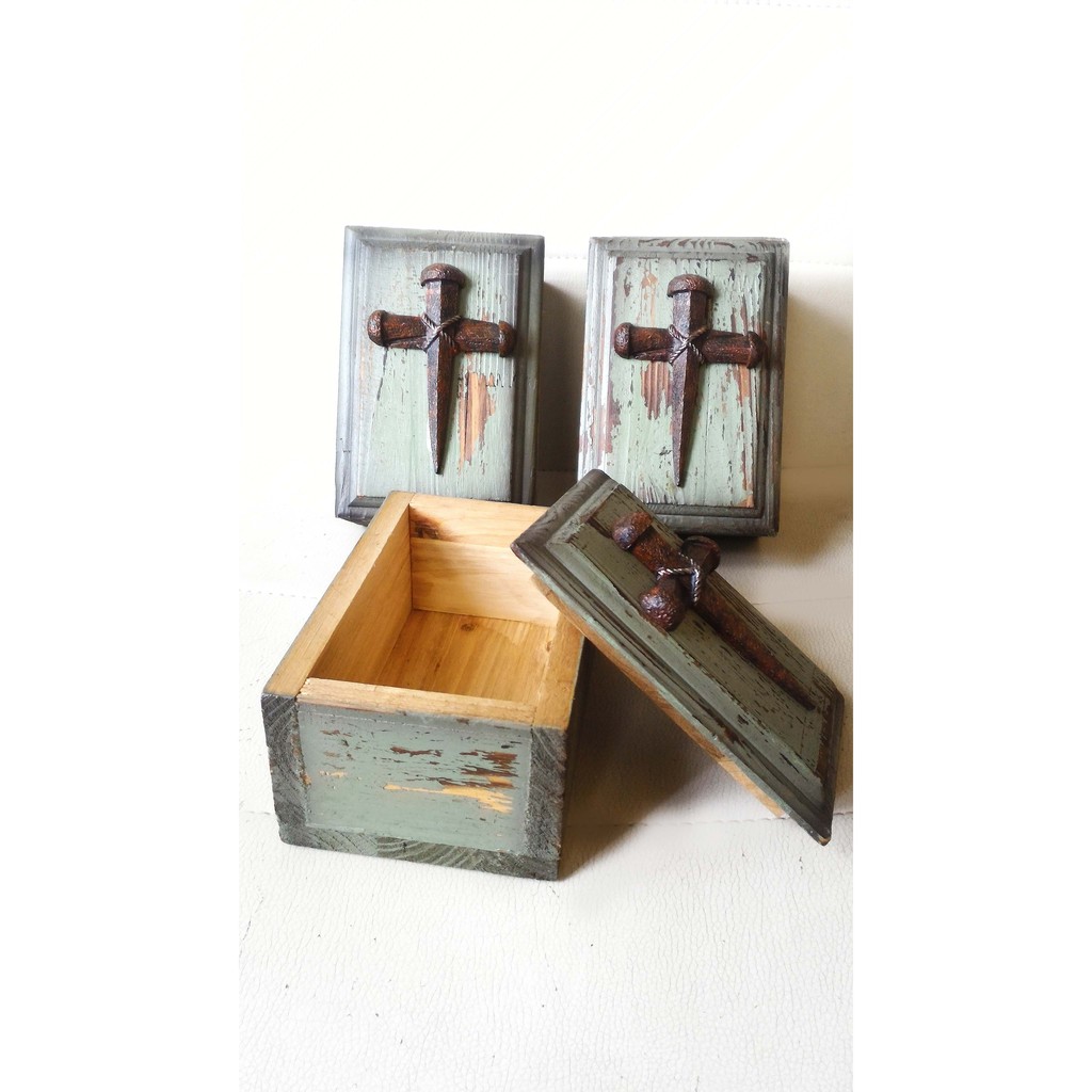 Shabby Chic Wooden Cross Boxes | Shopee Philippines