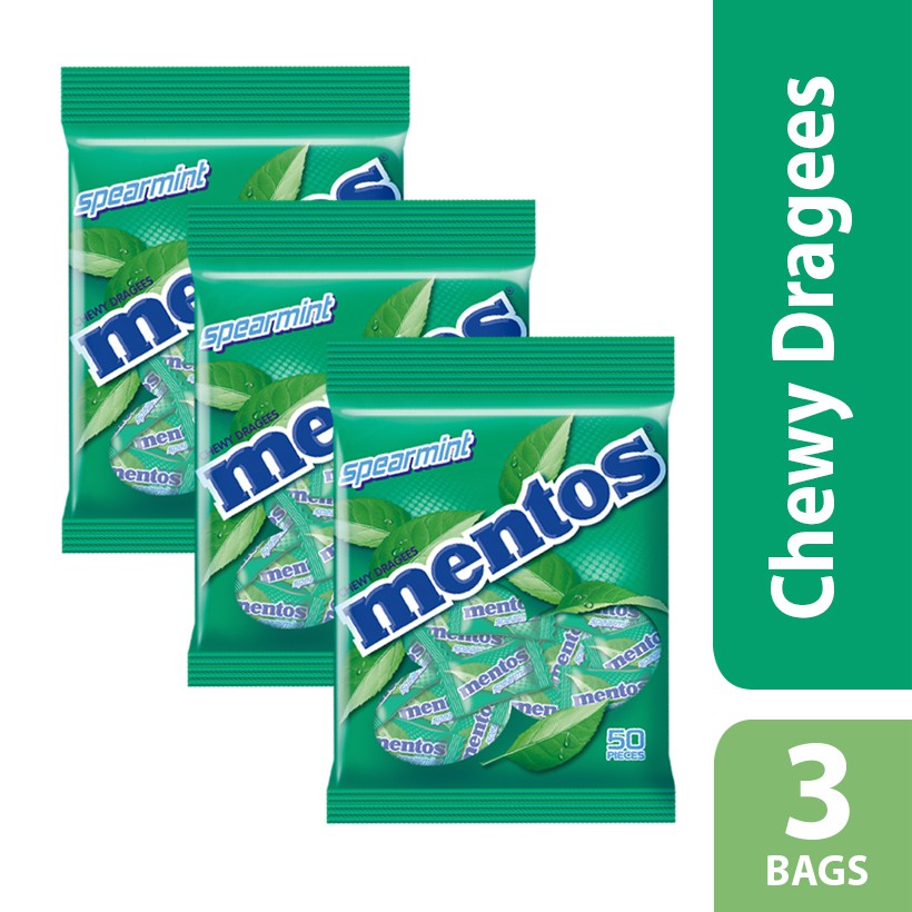 Mentos Spearmint 50s - 3 bags | Shopee Philippines