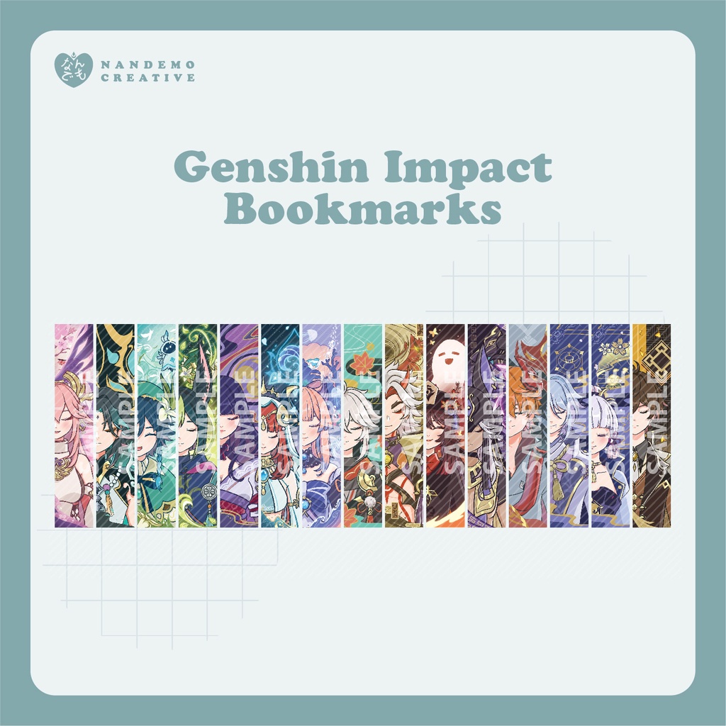 Genshin Impact Paper Bookmarks | Shopee Philippines
