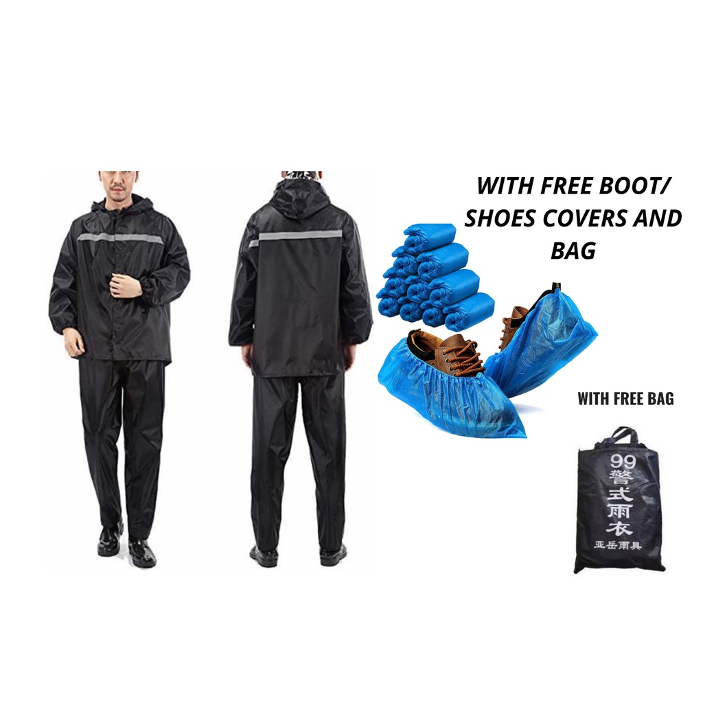 Black Kapote with free shoe cover and bag / Motorcycle / Kapote for ...