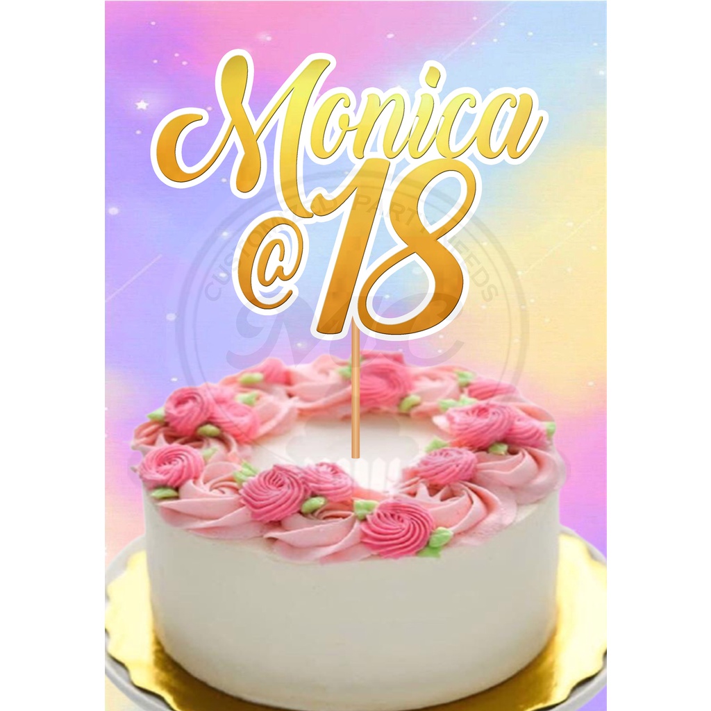 Customized Cake Topper Name Andage Only Shopee Philippines