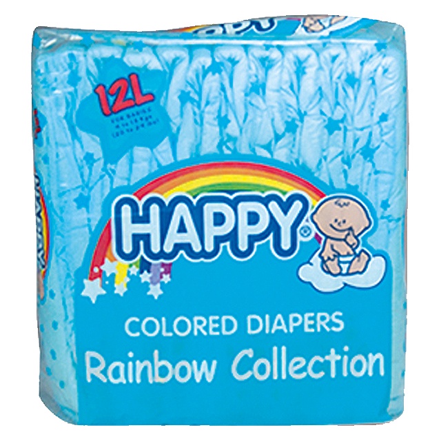Happy Diaper Colored Blue L 12+1-p | Shopee Philippines