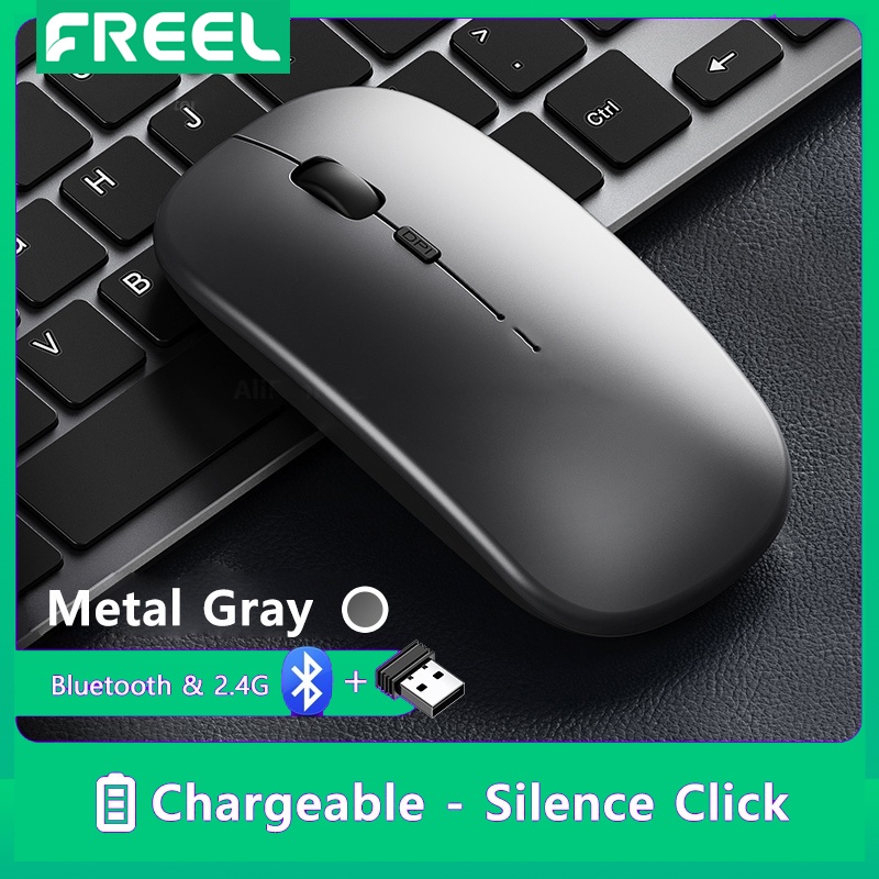 Bluetooth Mouse, Rechargeable Wireless Mouse with Dual Mode (Bluetooth ...