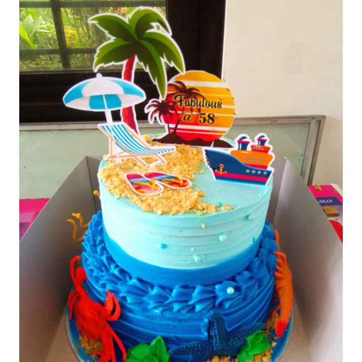 Sunset Beach cake topper | Shopee Philippines