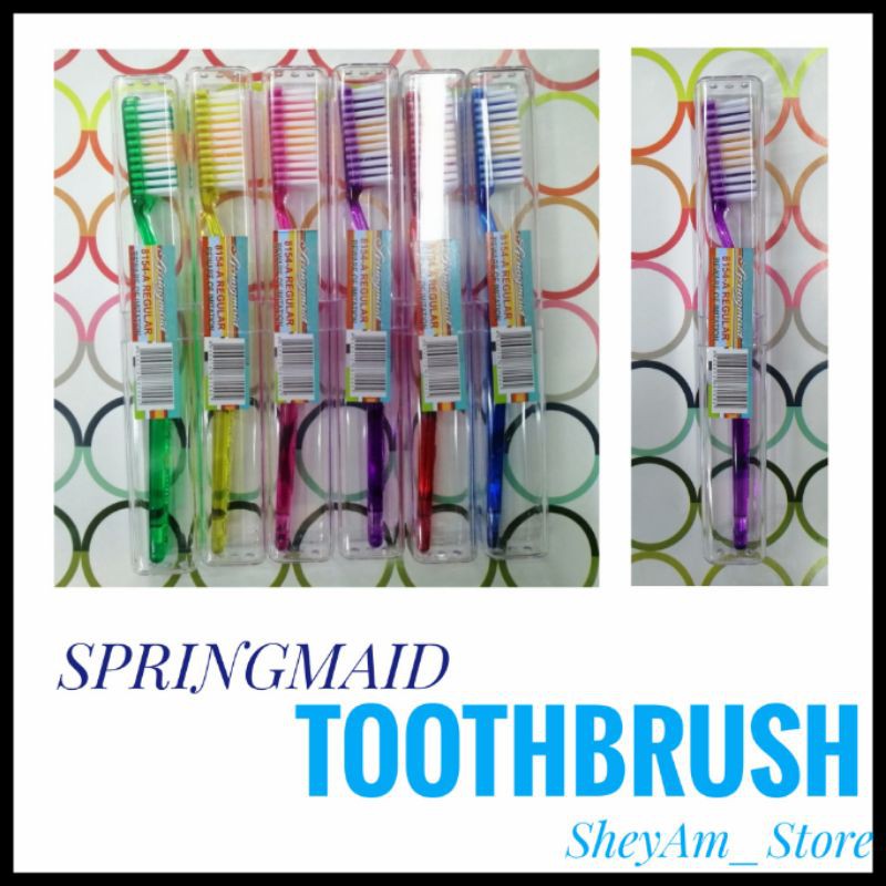 SPRINGMAID Toothbrush (Per Piece /6 Colors) | Shopee Philippines