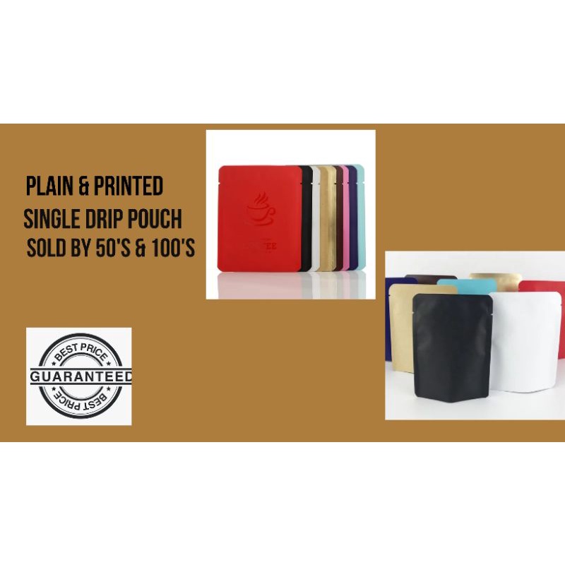 EMPTY SINGLE DRIP POUCH / EMPTY DRIP POUCH / DRIP BAG POUCH (CLEAR ...