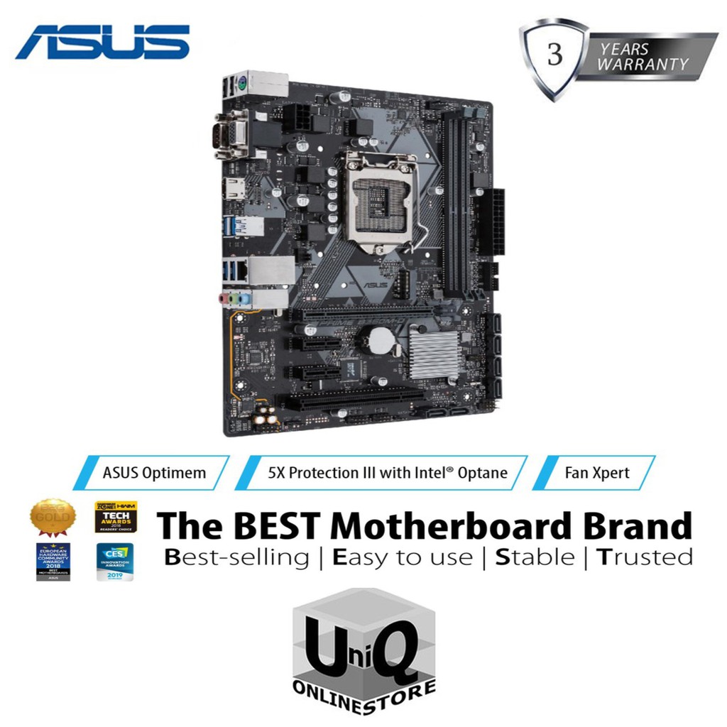 Asus PRIME B360M-D Intel LGA-1151 mATX motherboard with LED lighting ...