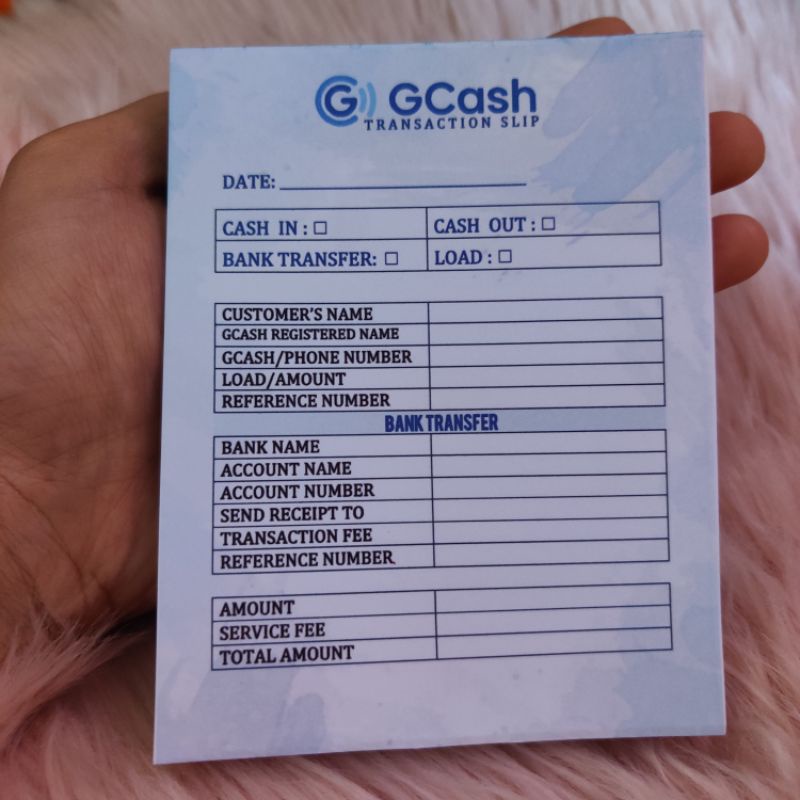 GCASH Transaction Slip 100 sheets | Shopee Philippines