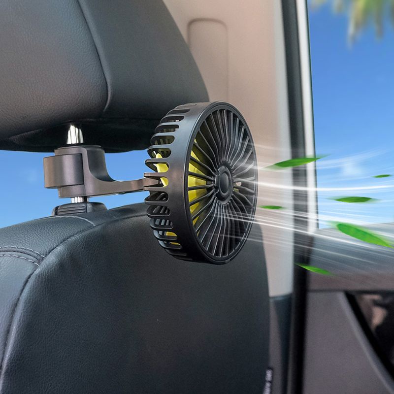 Car Fan Rear Seat Fan 3 Speed Adjustment USB Fan Air Cooling Fan for ...