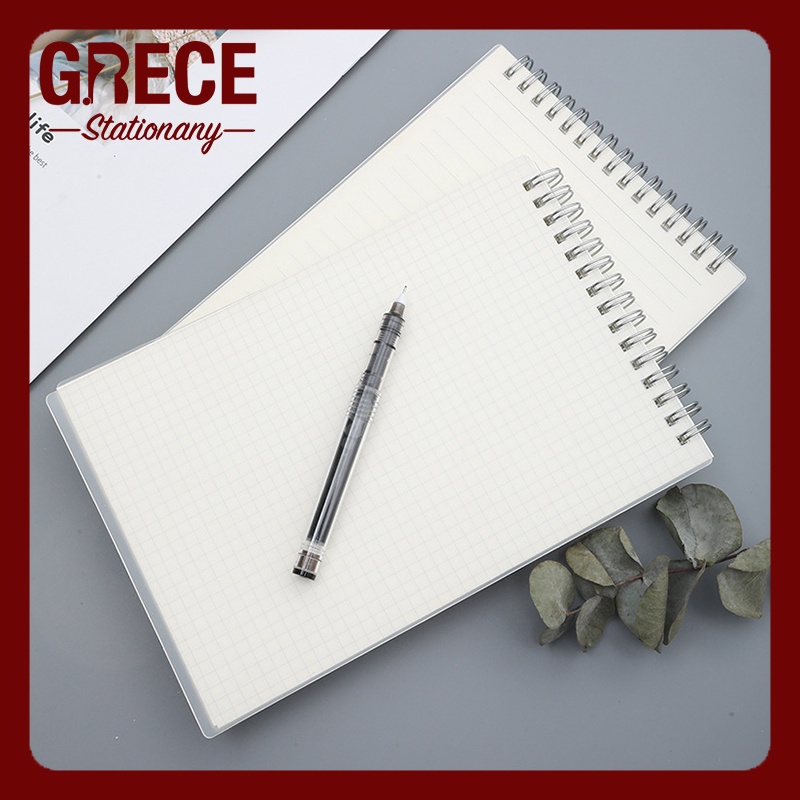 Japan Minimalist Spiral Steno Notebook/ Note pad PP frosted cover left ...