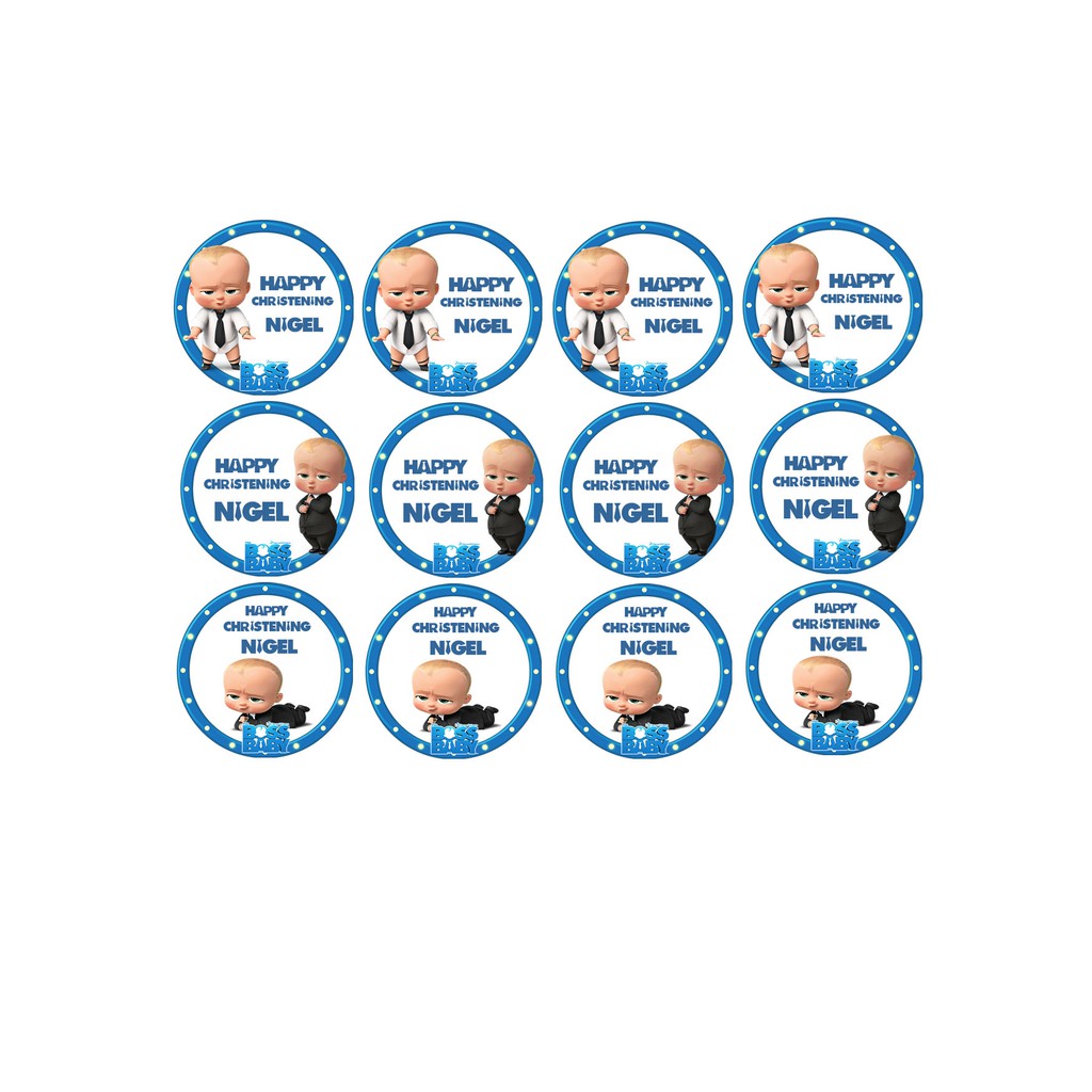 CUSTOMIZED BABY BOSS CUPCAKE TOPPERS 12PCS Shopee Philippines