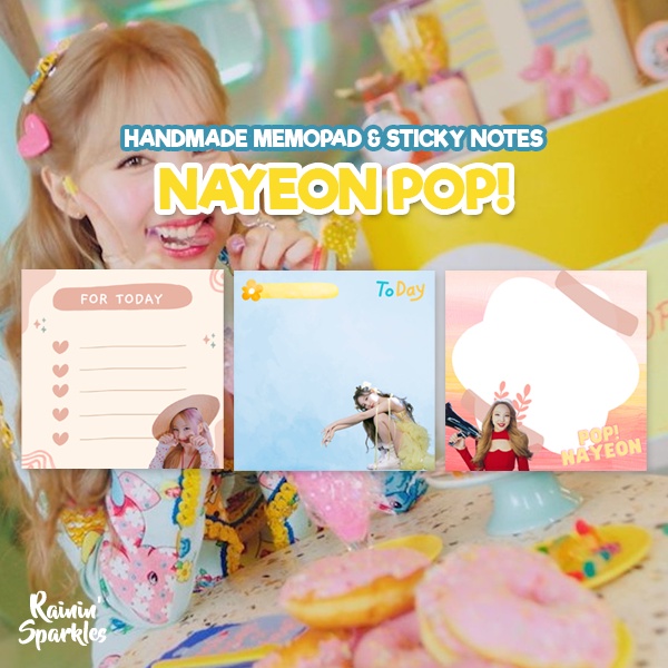 [FREE PHOTOCARD] TWICE NAYEON POP! Handmade Memopad & Sticky Notes ...