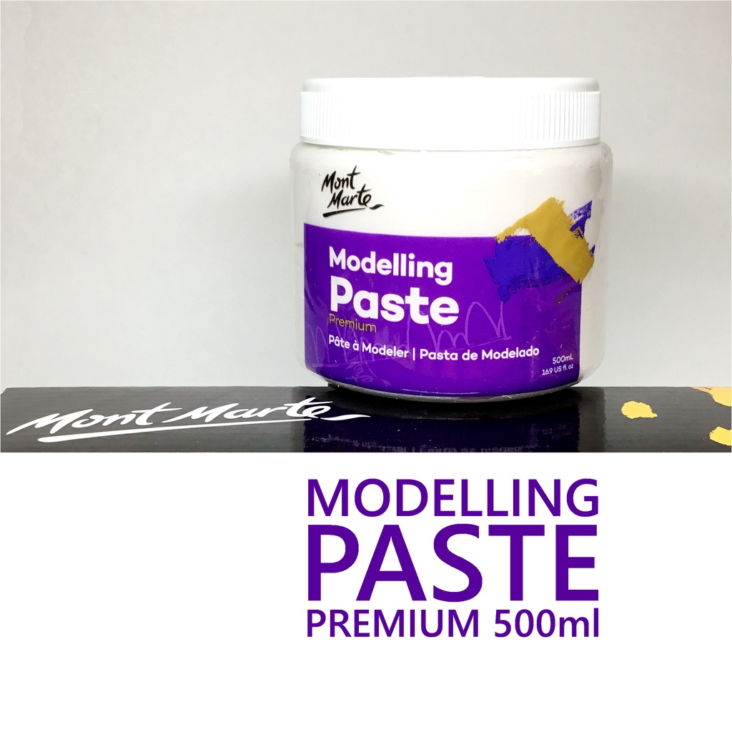 Mont Marte MODELLING PASTE 500ml tub- for building 3D effects and ...