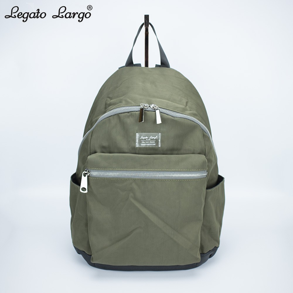 Legato Largo Nylon Casual Backpack Khaki Color | Shopee Philippines