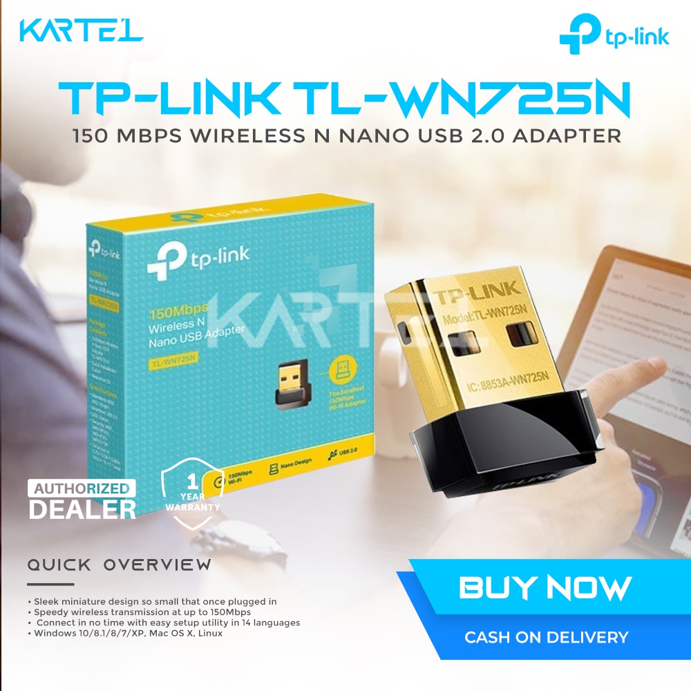 TP-Link TL-WN725N 150Mbps Wireless N Nano USB Adapter | WiFi Receiver ...