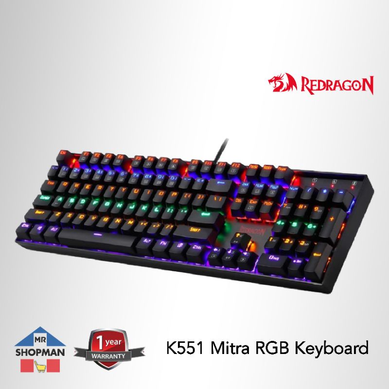 Redragon K551 RGB MITRA RGB Mechanical Keyboard | Shopee Philippines