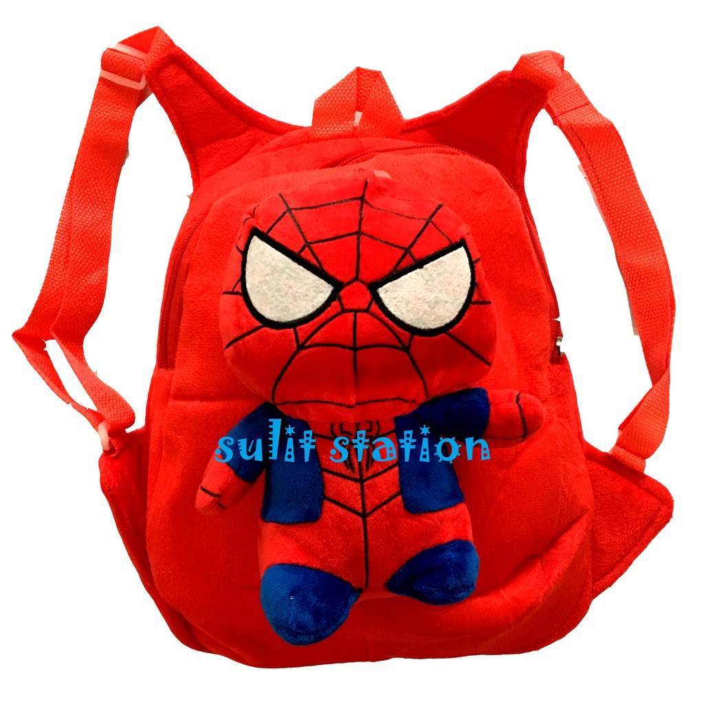 SUPER HERO AVENGERS SPIDERMAN SPIDER MAN 3D PLUSH BACKPACK KIDS BAG ...