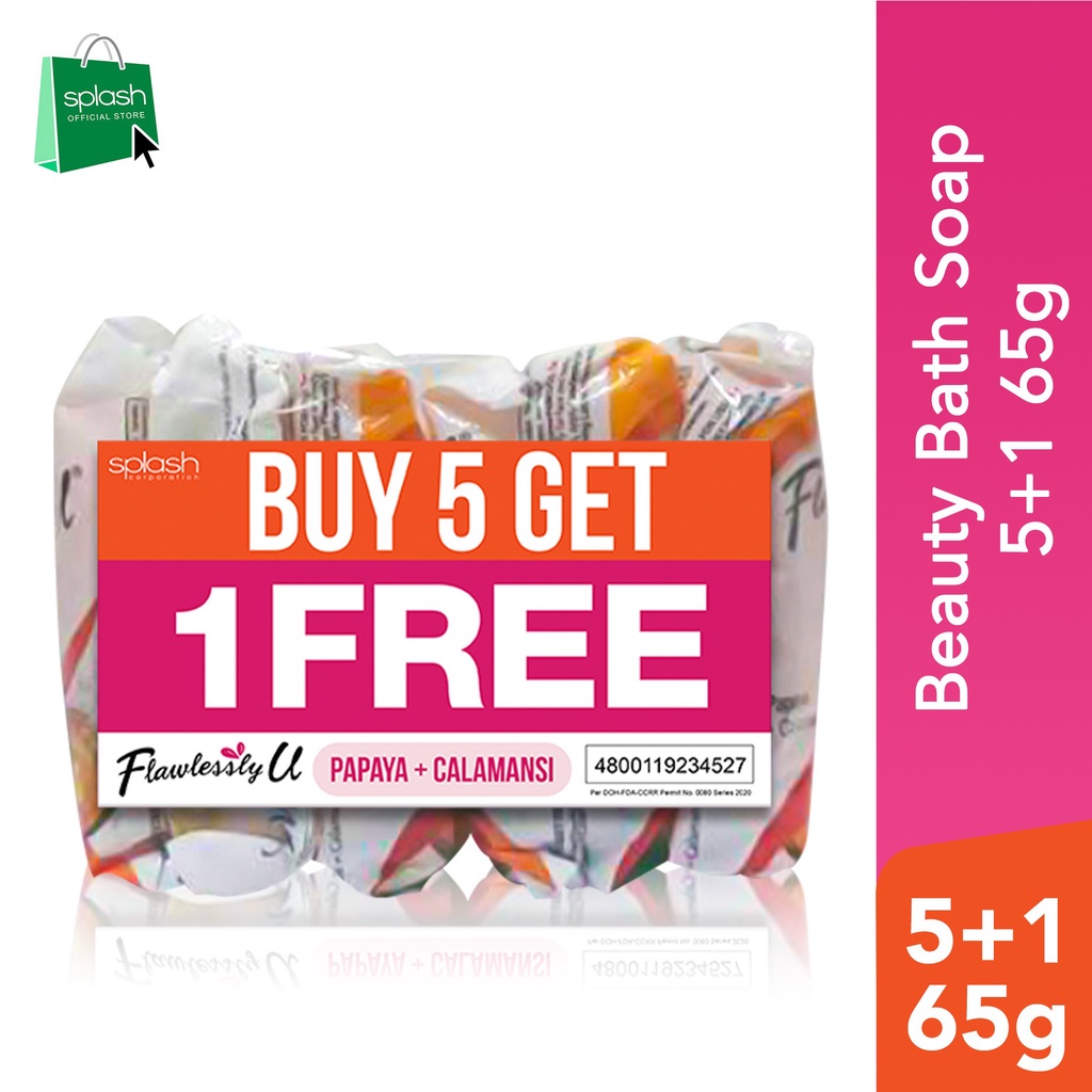 Flawlessly U Whitening Soap 2in1 Papaya Calamansi 65g (5+1) | Shopee Philippines