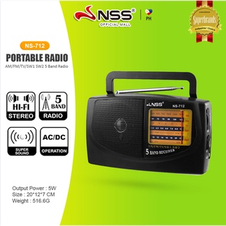NSS Radio Speaker HI-FI Super Sound FM/AM/SW 4band Portable Electric ...
