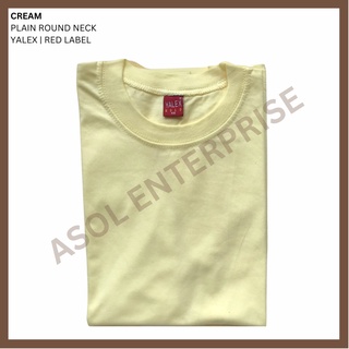 YALEX | ADULT | Plain Round Neck | Unisex | Cream, Canary Yellow ...