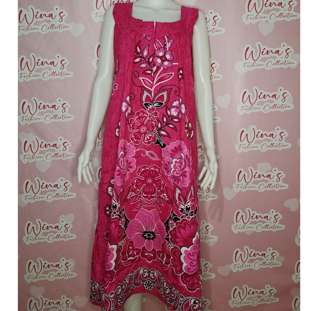 BATIKMOTO Plussize Jumbo Sleeveless Batik Daster Dress Indonesia ...