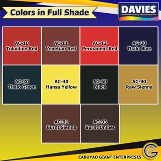 Davies Premium Grade Acry-Color 100% Acrylic Base 250ml (1/4 liter ...