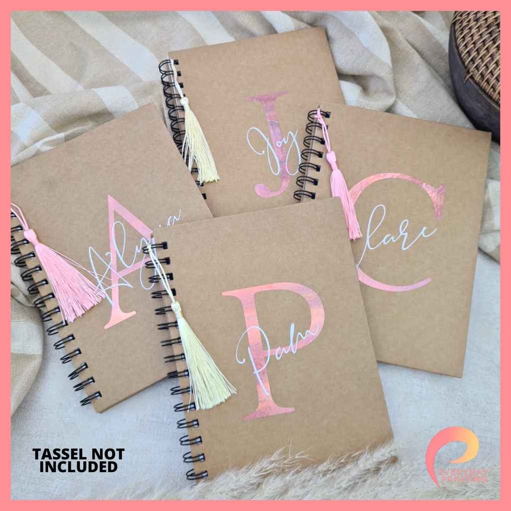 Personalized A5 KRAFT Notebook (Spiral / With Garter Kraft Notebook ...