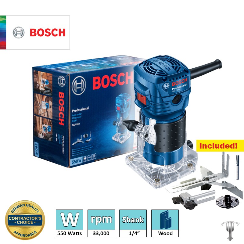 Bosch GKF 550 Professional 550 W Palm Router / Trimmer Contractor's ...