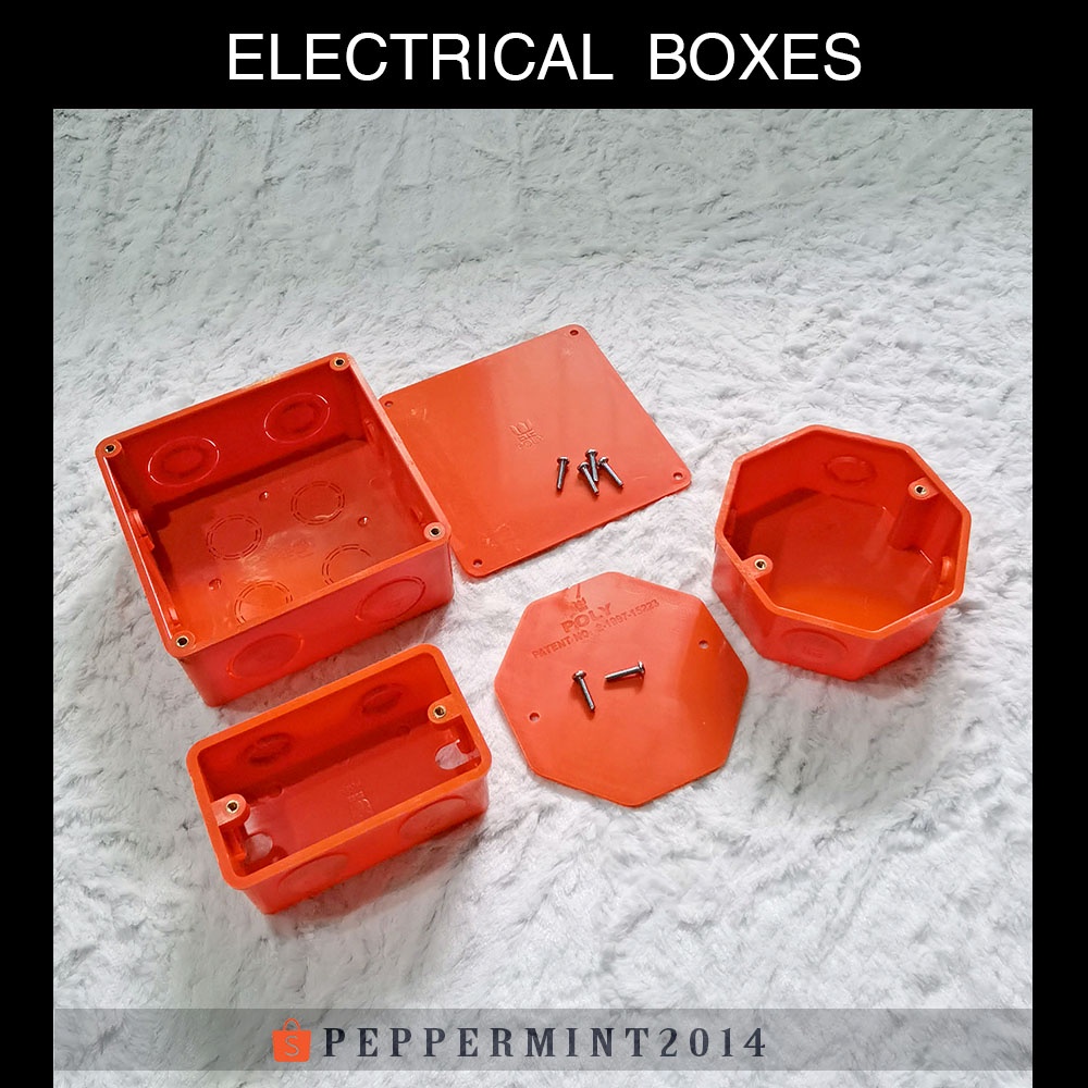 POLY Brand Electrical Boxes Utility Rectangle Junction Octagonal Large ...