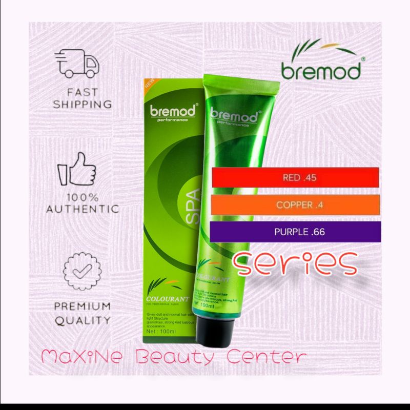 BREMOD hair colors (red, copper & purple series : burgundy, red brown ...