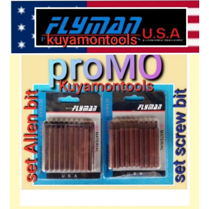 flyman brand 2 set Allen bit set and screw bit set | Shopee Philippines