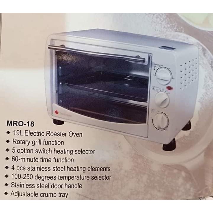 Micromatic Electric Oven w/Grill 19L. 1200watts (MRO 18) | Shopee ...
