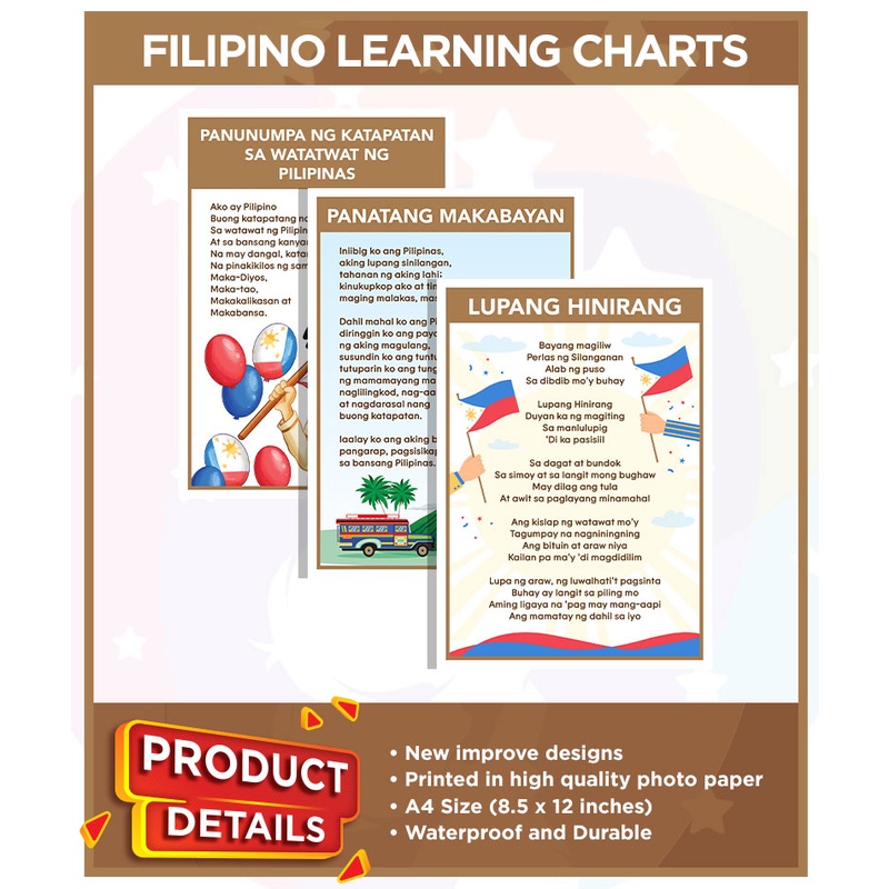 (FILIPINO) Lupang hinirang, Panunumpa sa watawat, Panatang makabayan ...