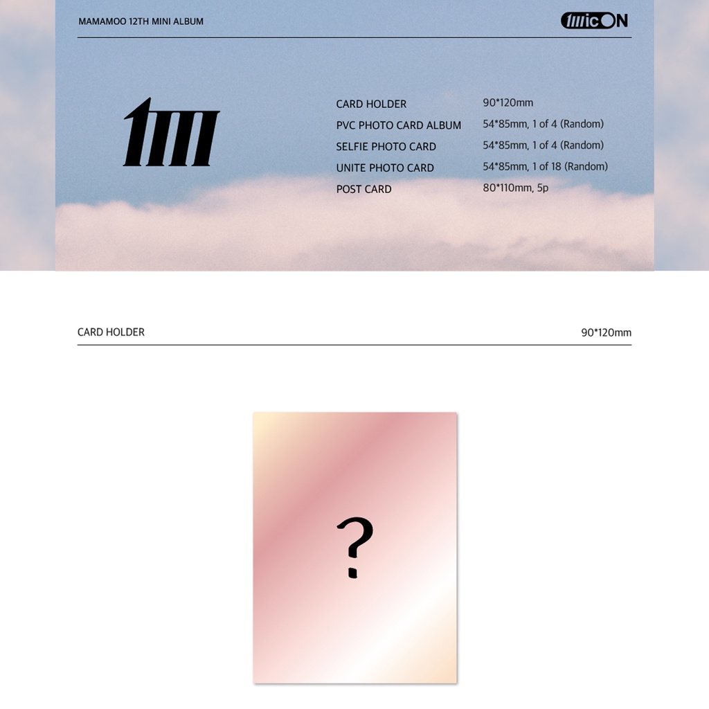 [Apple POB] MAMAMOO - 12nd Mini Album [MIC ON] (1Takes Ver.) presyo ₱780