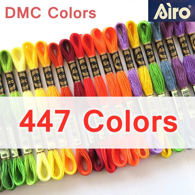 1pc(8M) Cotton Floss Stitch Thread Embroidery Sewing Skeins DMC Color ...