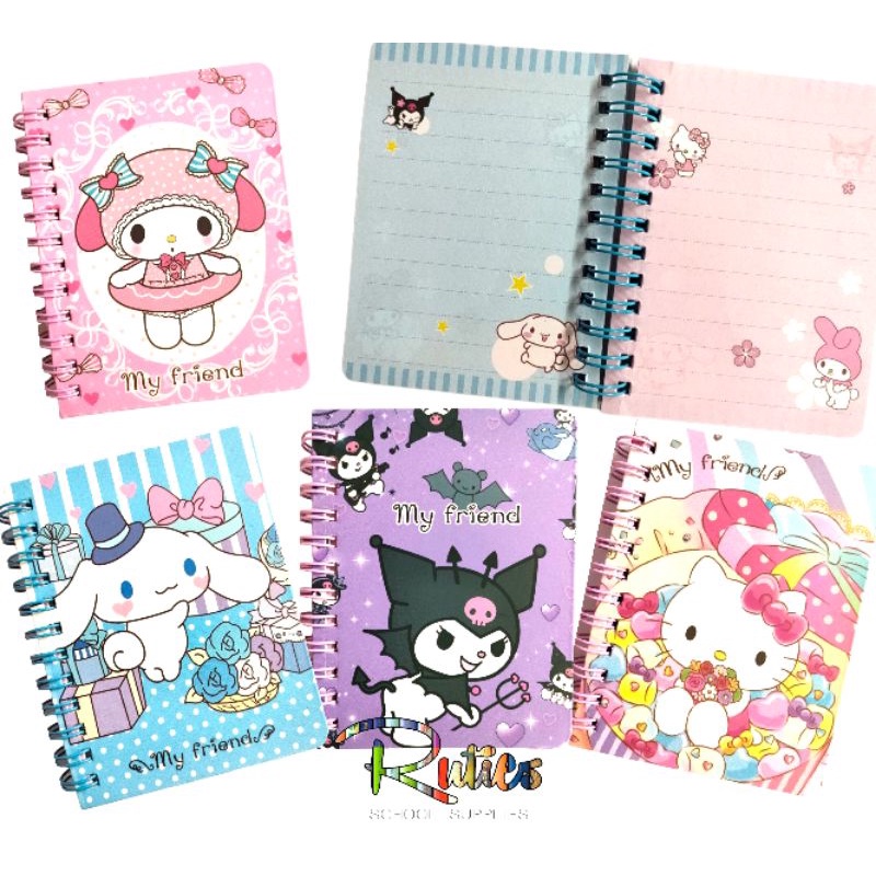 HELLO KITTY AND FRIENDS SPIRAL NOTEBOOK (WITH PAGE DESIGN) | Shopee ...