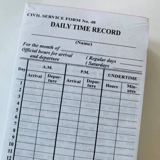 Daily Time Record DTR FORM 48 - VANDA (500pcs) | Shopee Philippines