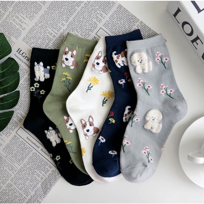 Korean Socks - Dog Scattered Socks - Iconic Socks | Shopee Philippines
