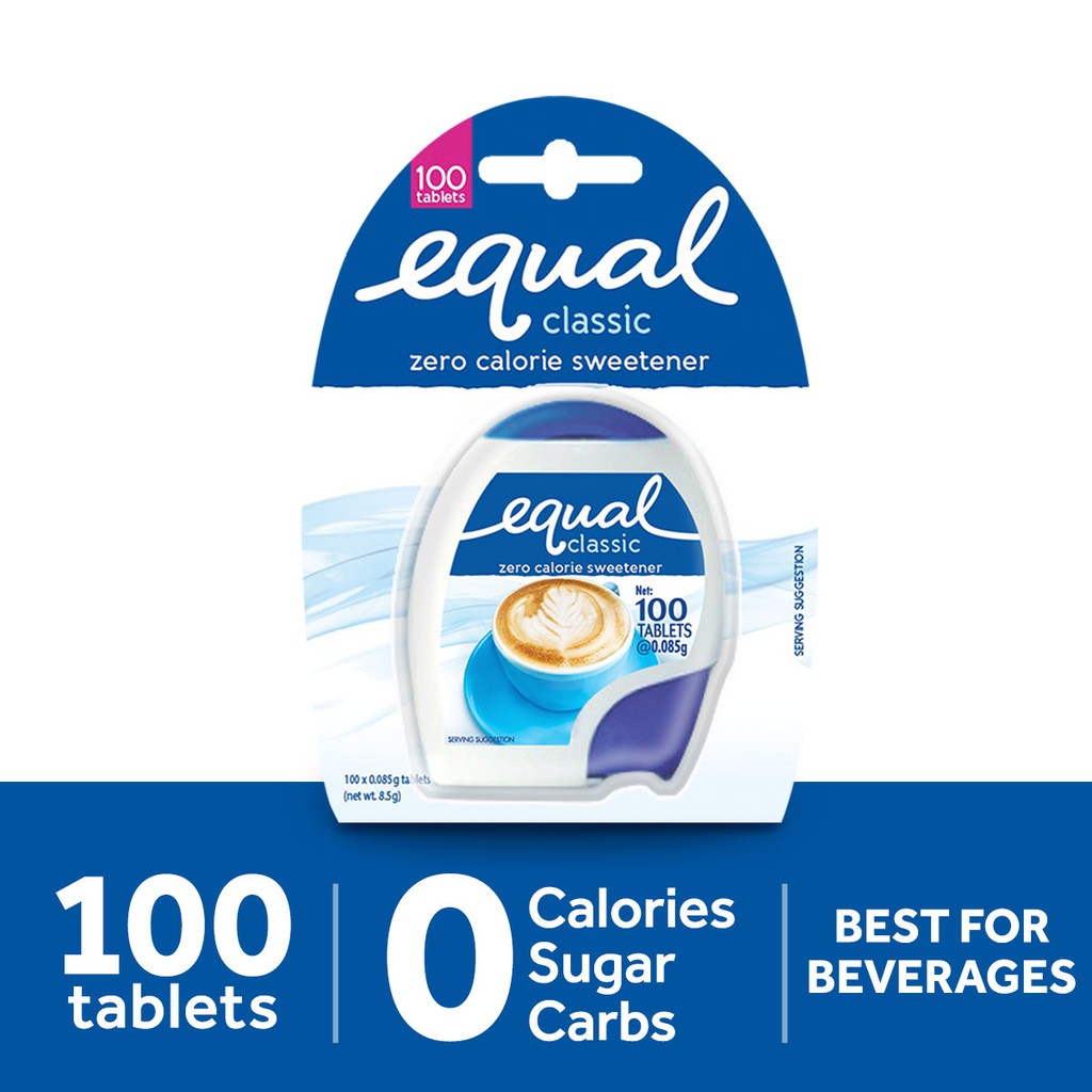 Equal Classic 1 Pack X 100 Tablets 0 Calorie Sweetener Tablets Sugar