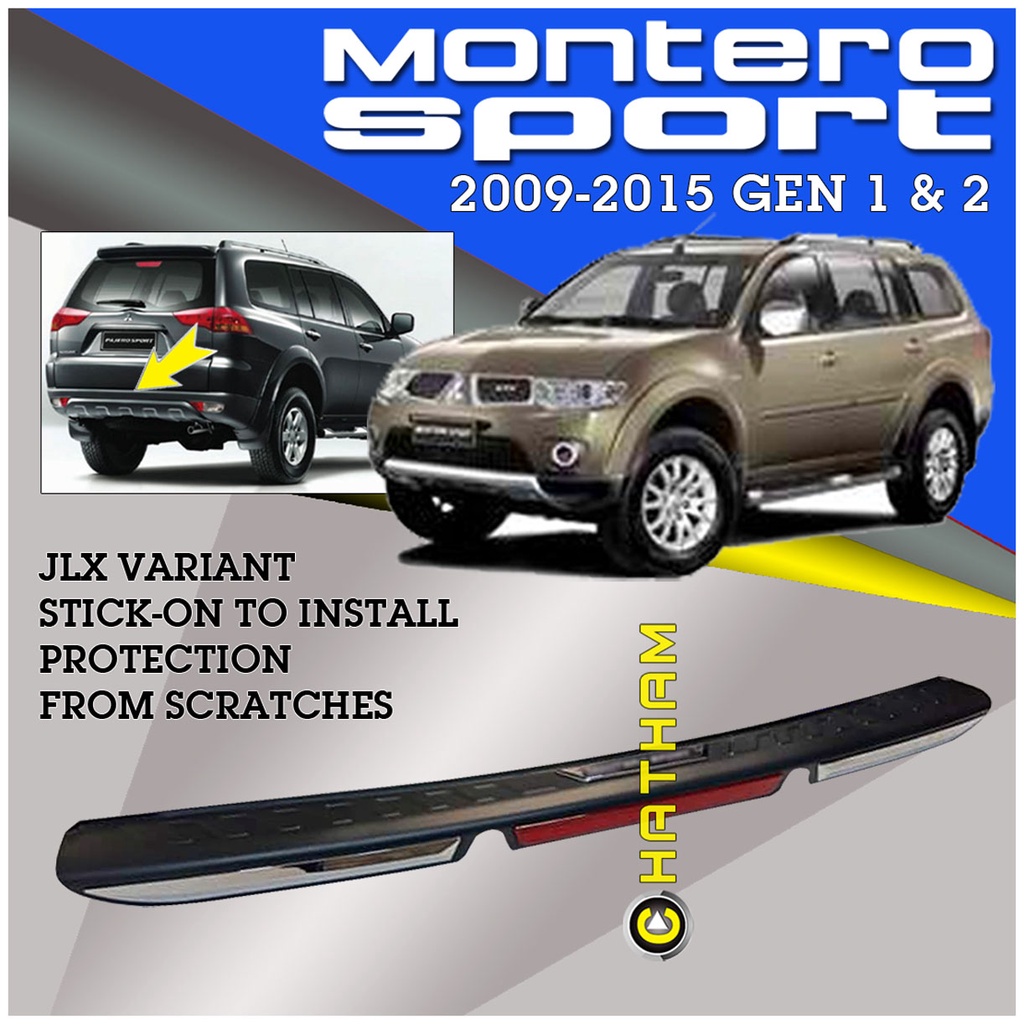 Rear Bumper Guard for Montero Sport 2009 - 2015 ( Gen1 and Gen2 ) GLX ...