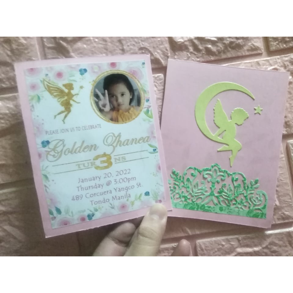 G & G 5R Size Invitation Card Fairy Design 10 cards | Shopee Philippines