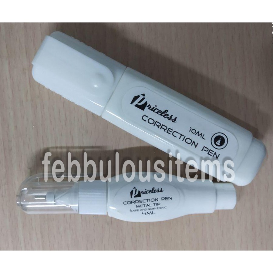 Correction Pen Priceless Brand 4ml & 10ml per pc | Shopee Philippines