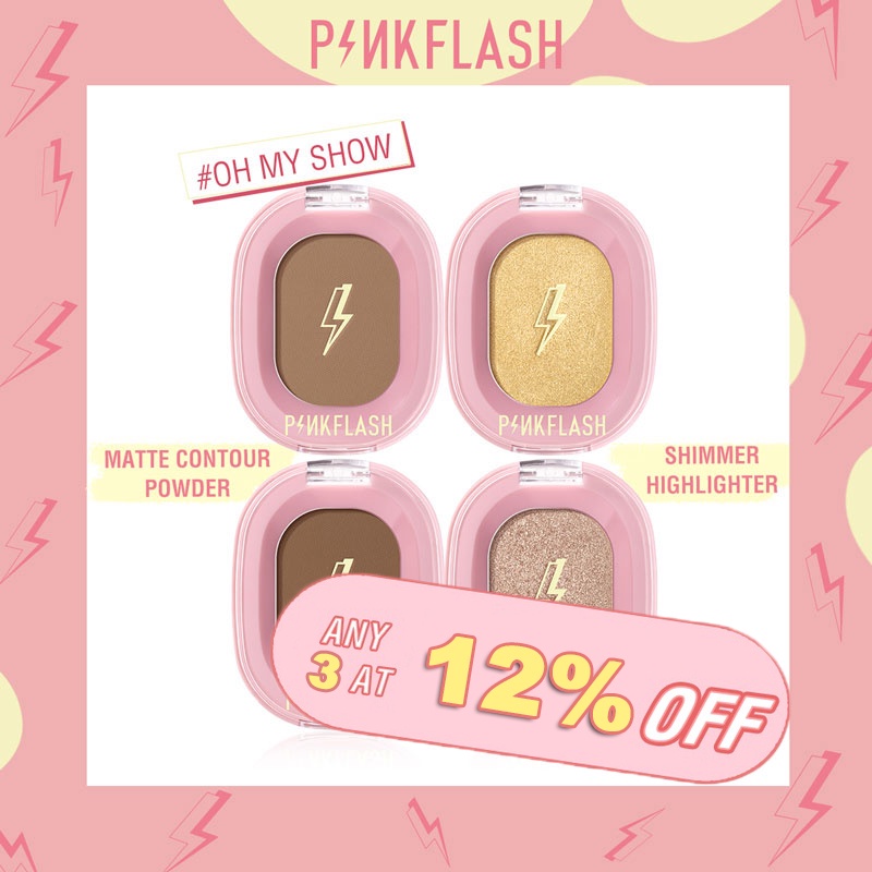 Pink Flash Ohmyshow Highlighter Contour Soft Smooth Naturally Shimmer ...