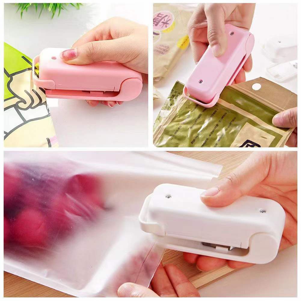 Portable Mini Sealer / Home Heat Bag Plastic Food Snacks Bag Sealing ...