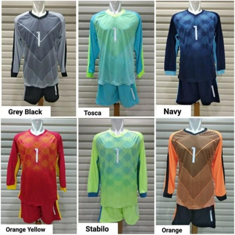 Jersey Suit Soccer / Futsal Goalkeeper Suit (Numeral 1) | Shopee ...
