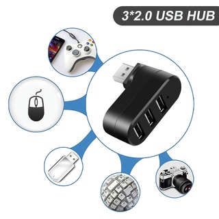 USB Hubs 3 Ports USB 2.0 Hub Mini Rotate Splitter Adapter High Speed ...