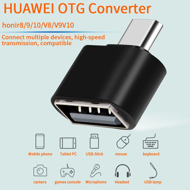 Huawei Micro OTG USB 2.0 Converter USB Port to Type C Port (Black ...